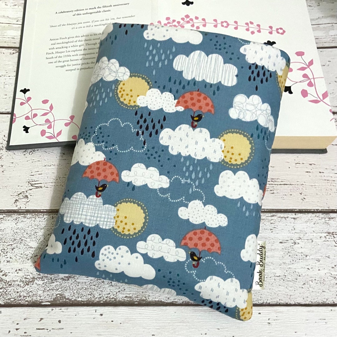 Rainy Days Book Buddy, Little Birdie Book Cover, Cloudy Book Lover Gift ...
