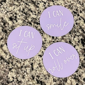 Baby “my First” “I Can” Milestone Acrylic Cards - Etsy