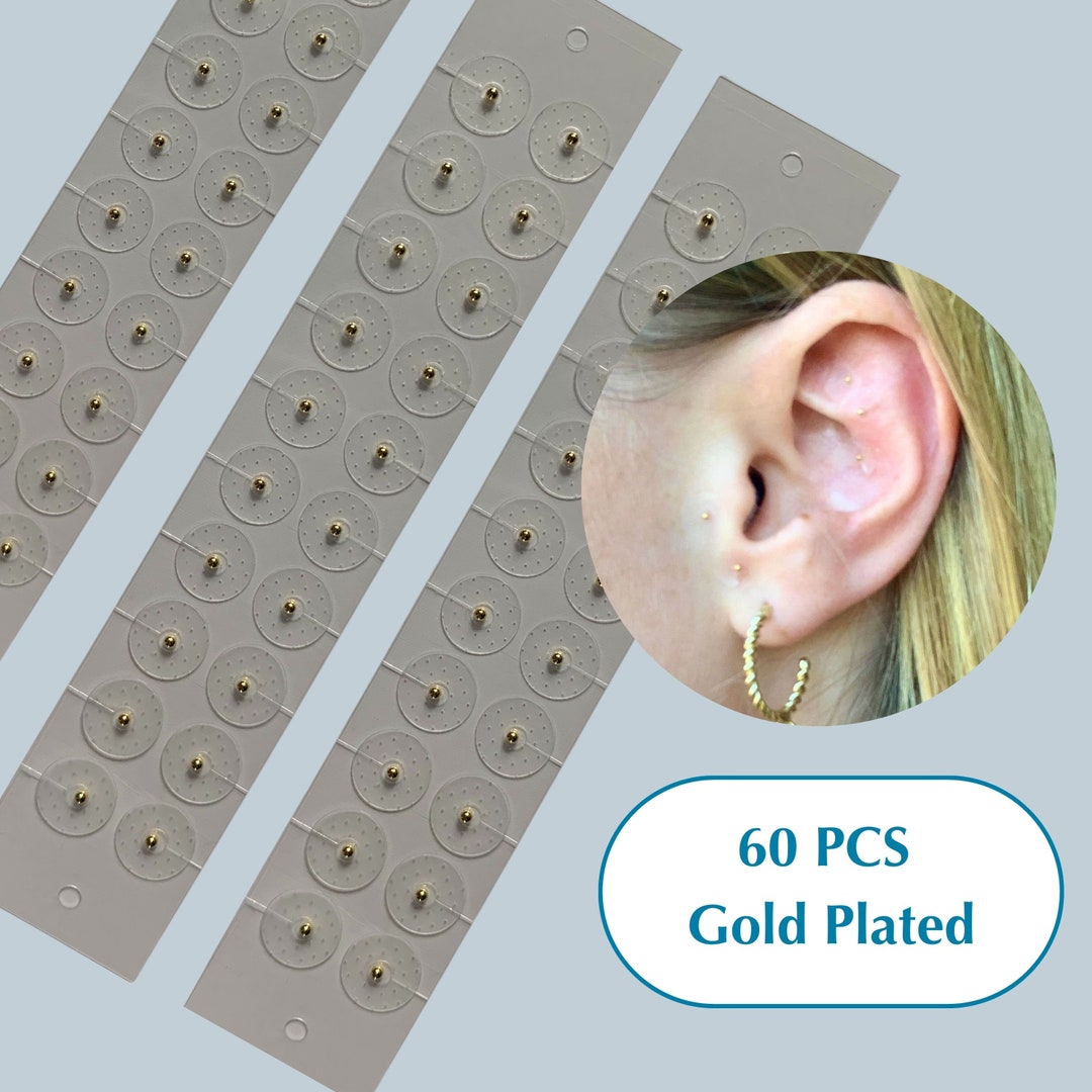Value Bundle 60pcs Acu Ear Seeds | Gold or Silverplated + Manual ...