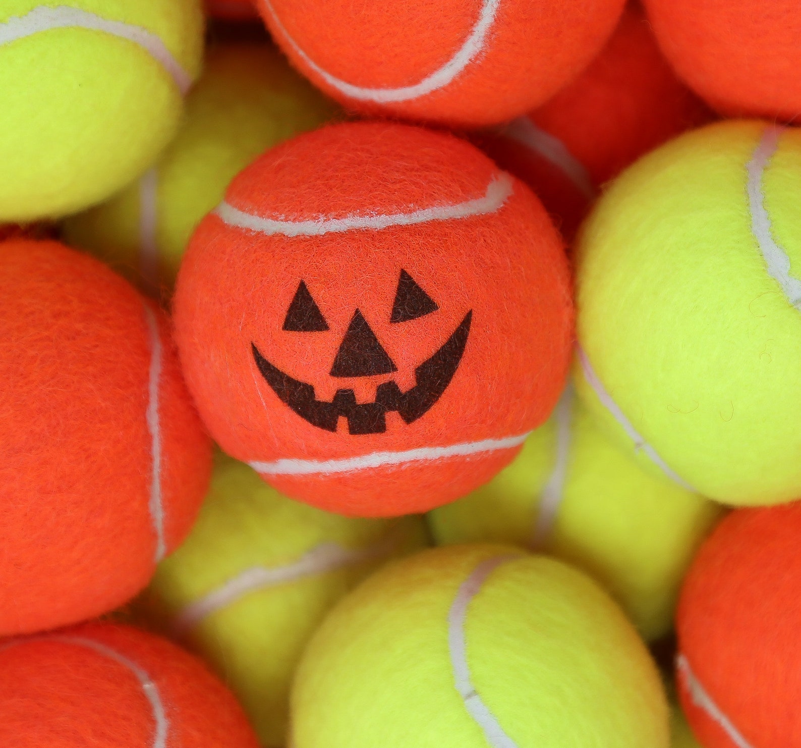 Six Spooky Pre-printed Halloween Theme Pumpkin Tennis Balls - Etsy