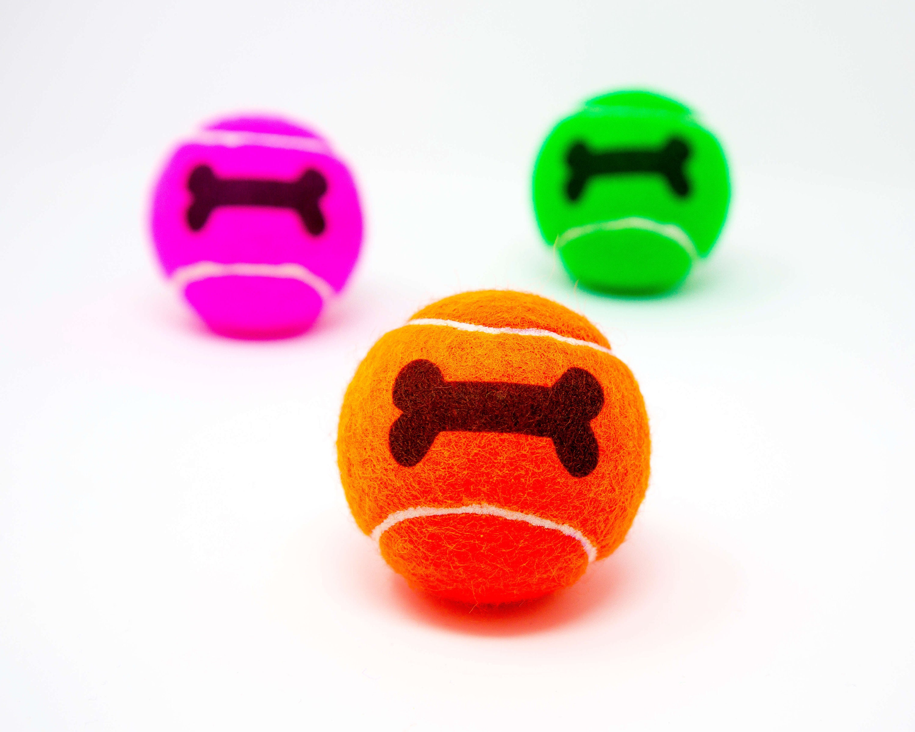 DOG BONE Printed Quality Dog Toy Tennis Balls Etsy UK