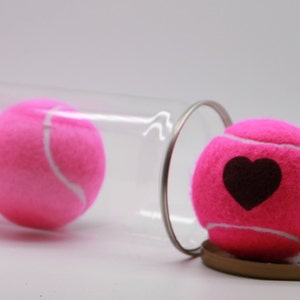 I Love You Heart Tennis Balls Pre-printed With a Heart (not ...