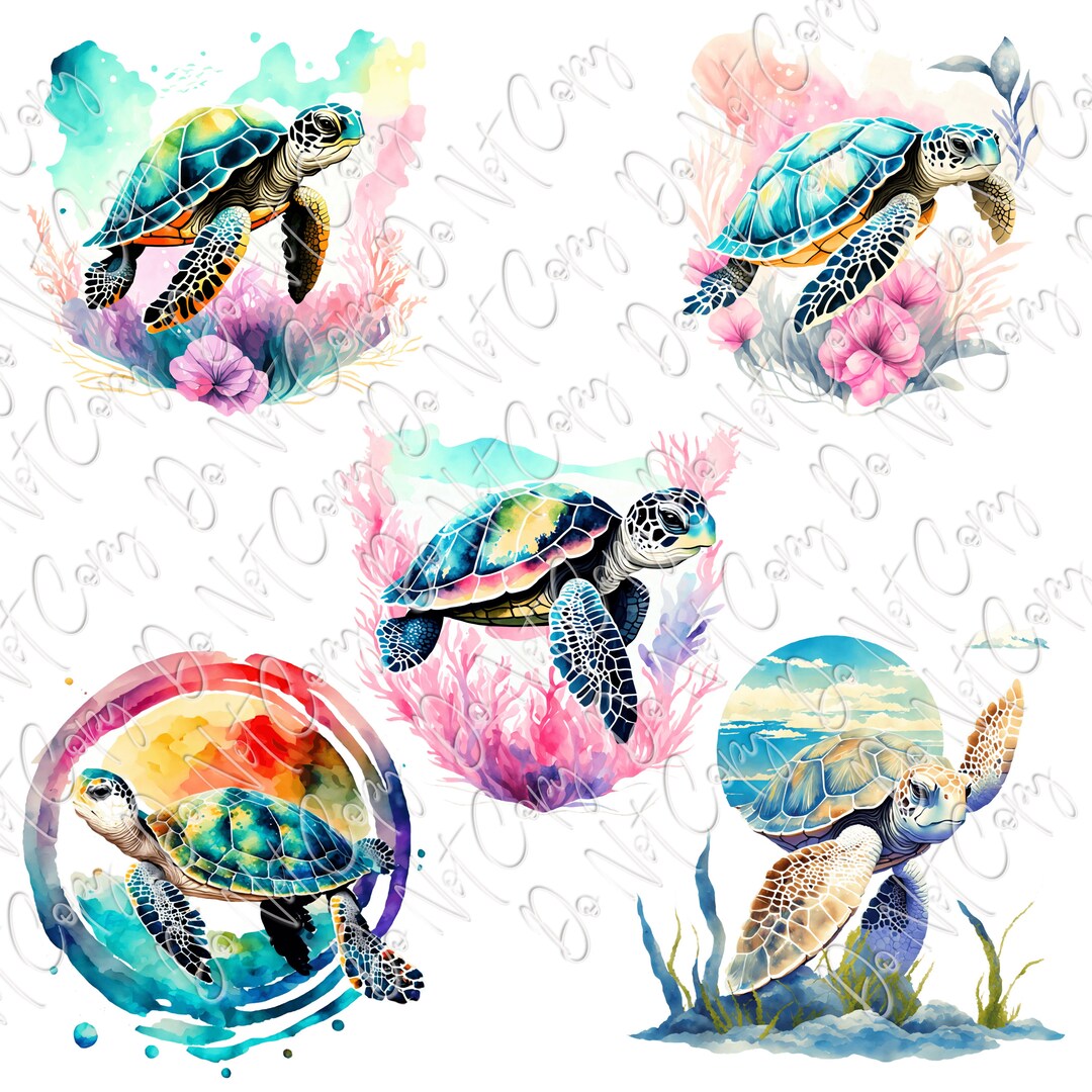 Sea Turtle, SUBLIMATION TRANSFER, Ready to Press Transfer, Beach ...
