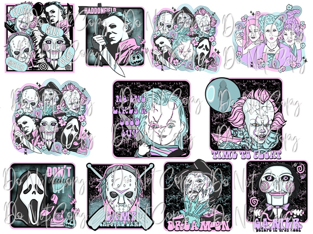 Horror Movie, SUBLIMATION TRANSFER, Ready to Press Transfer, Halloween ...