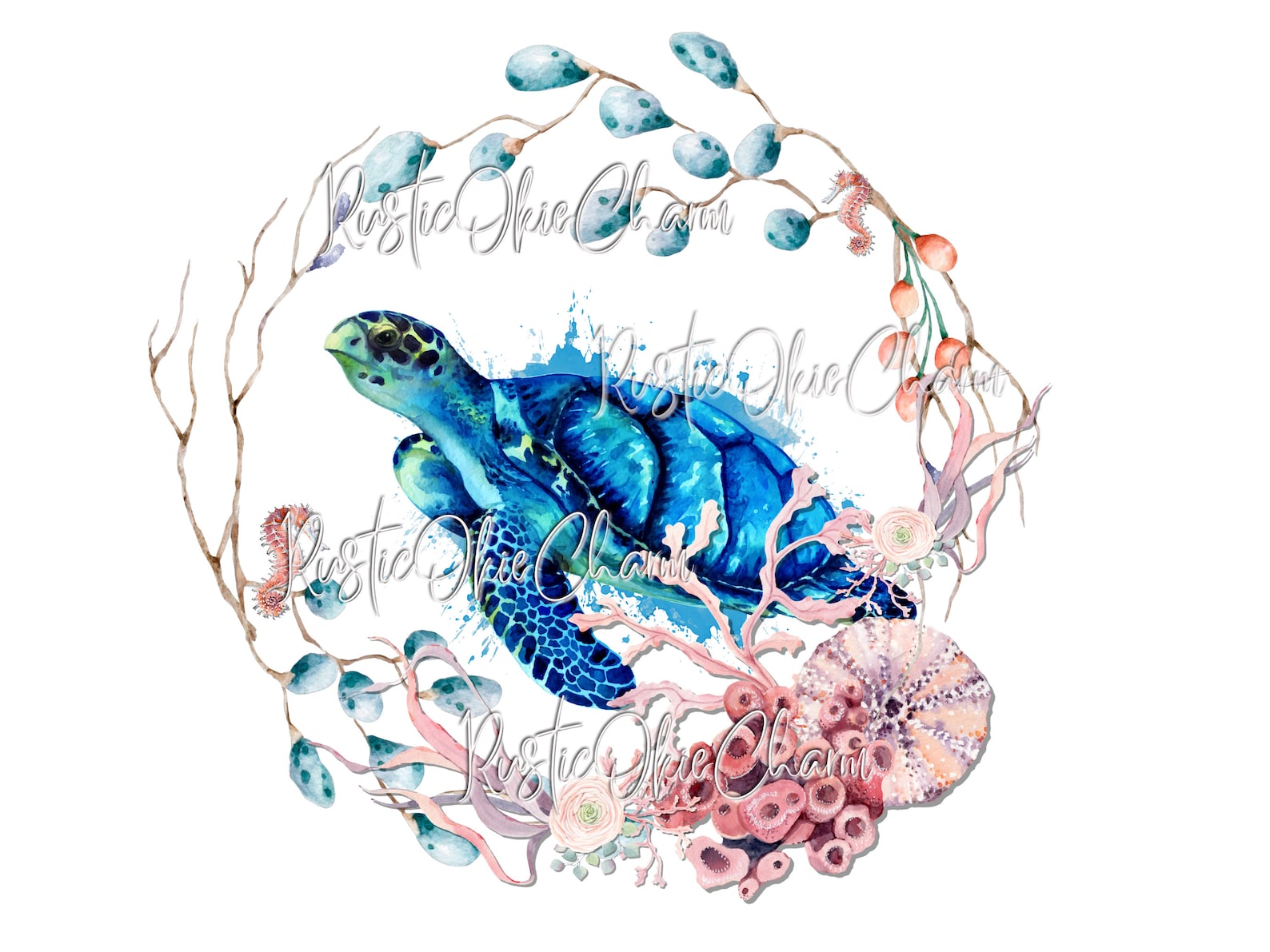 Sea Turtle SUBLIMATION TRANSFER Ready to Press Transfer - Etsy