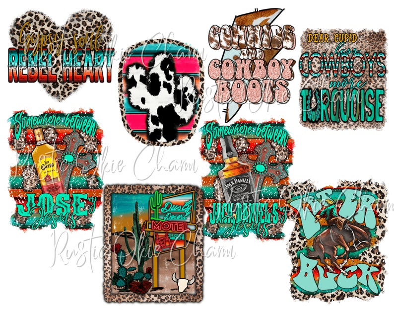 Western, SUBLIMATION TRANSFER, Ready to Press Transfer, Country ...