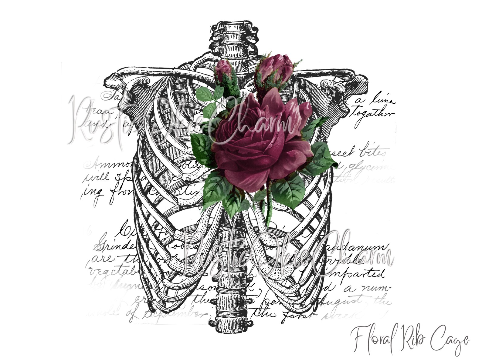 Gothic Burgundy Floral SUBLIMATION TRANSFER Ready to Press - Etsy