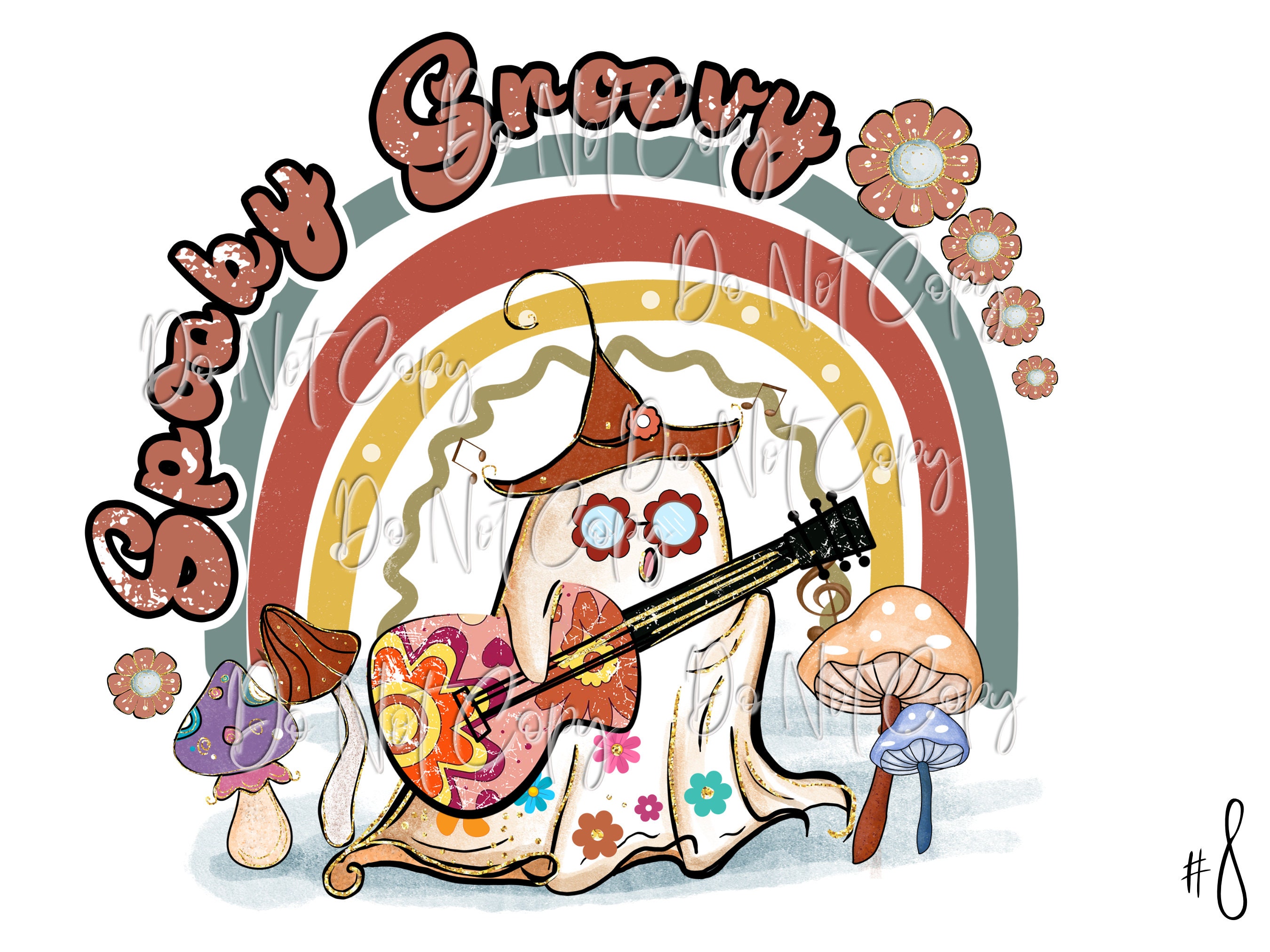 Ghost Hippie Halloween SUBLIMATION TRANSFER Ready to Press - Etsy