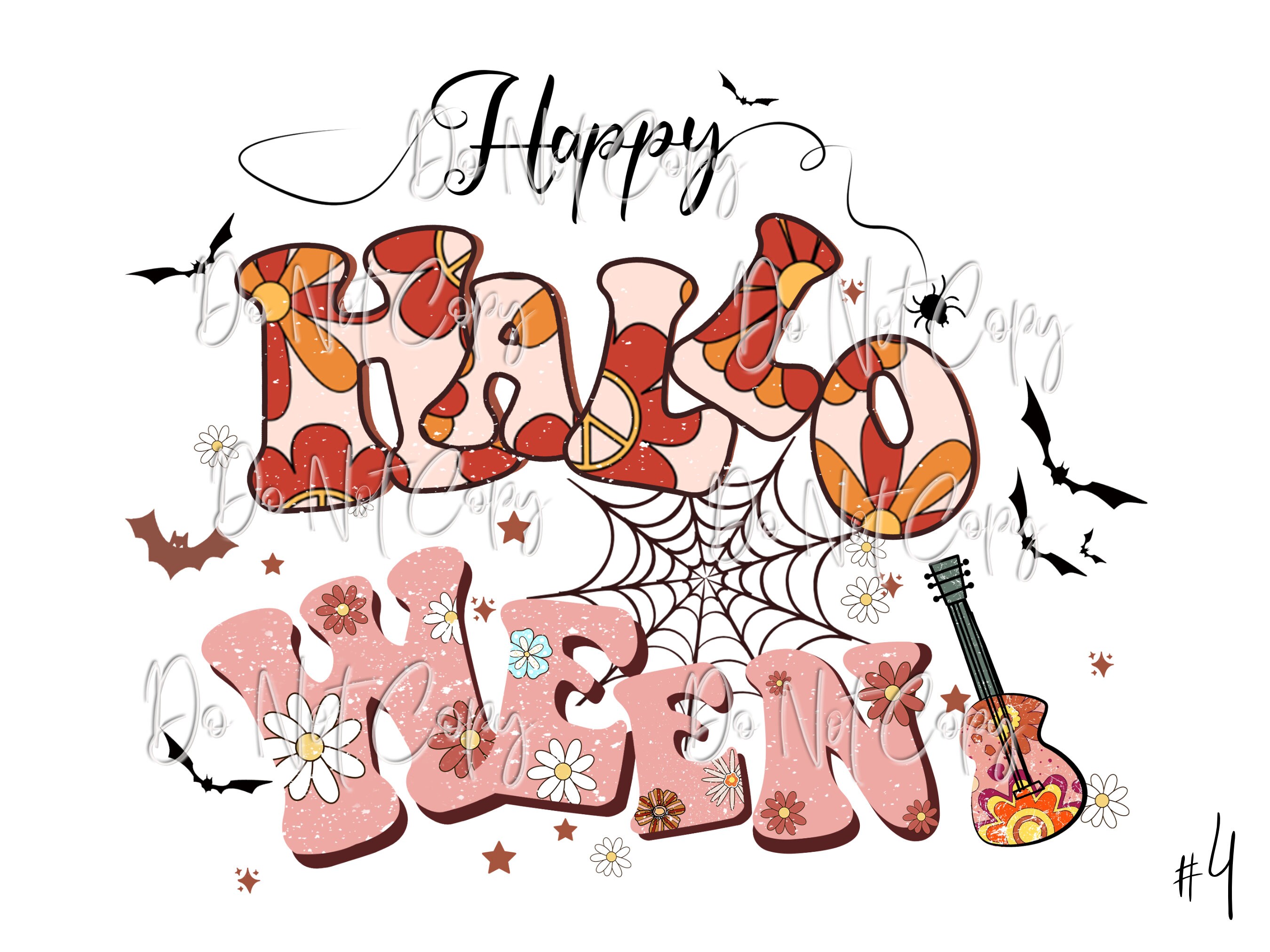 Ghost Hippie Halloween SUBLIMATION TRANSFER Ready to Press - Etsy