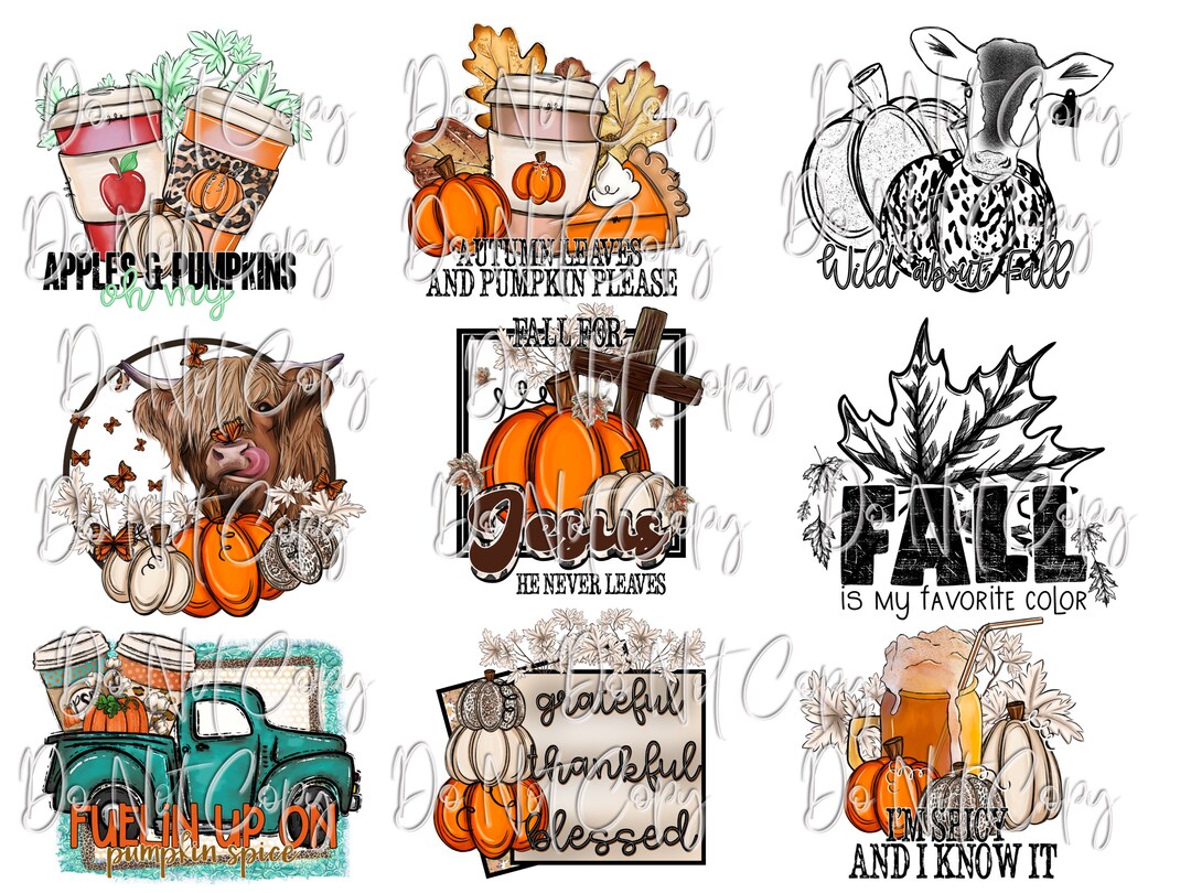 Fall SUBLIMATION TRANSFER, Ready to Press Transfer, Fall Transfer, Cow, Transfers, Sublimation ...