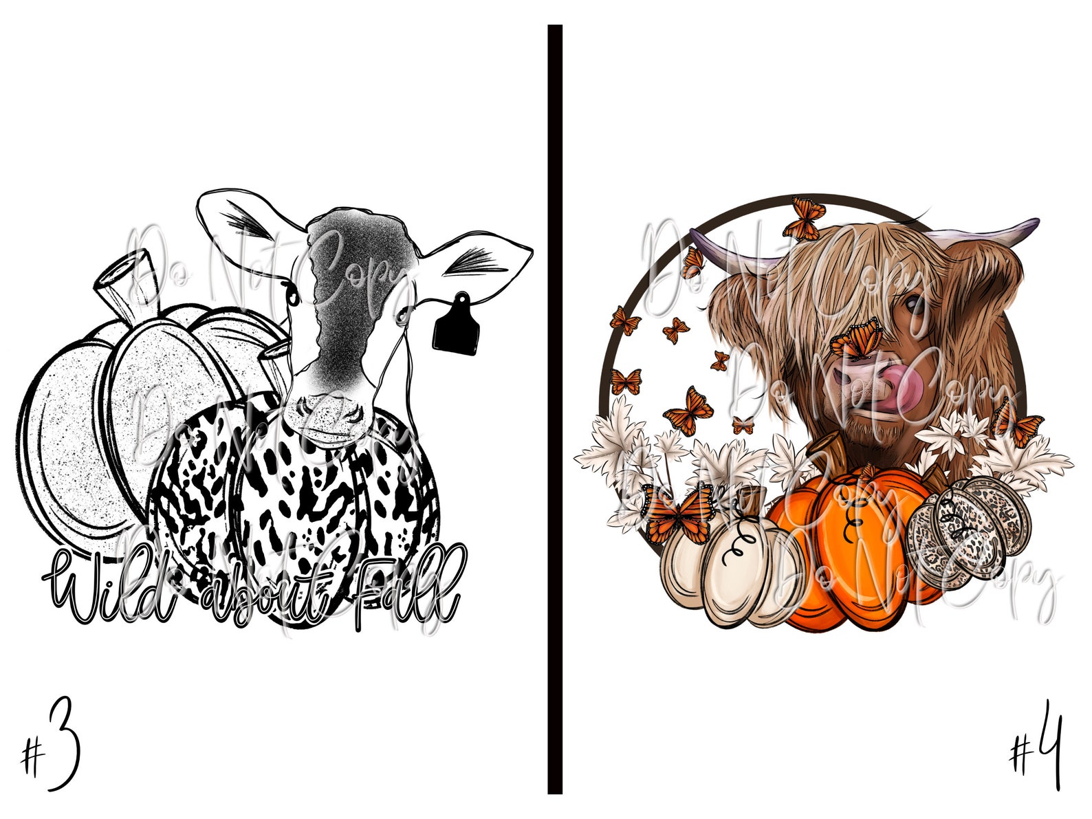 Fall SUBLIMATION TRANSFER, Ready to Press Transfer, Fall Transfer, Cow ...