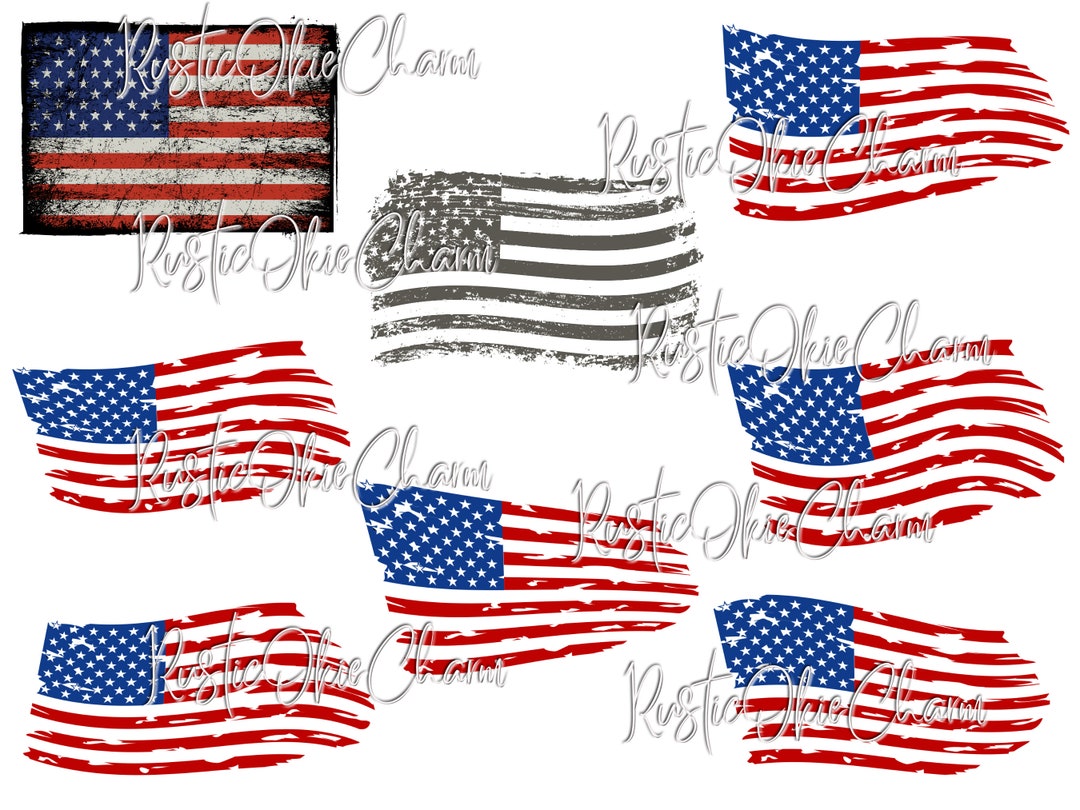 Flag SUBLIMATION TRANSFER, Ready to Press Transfer, US Flag Transfer ...