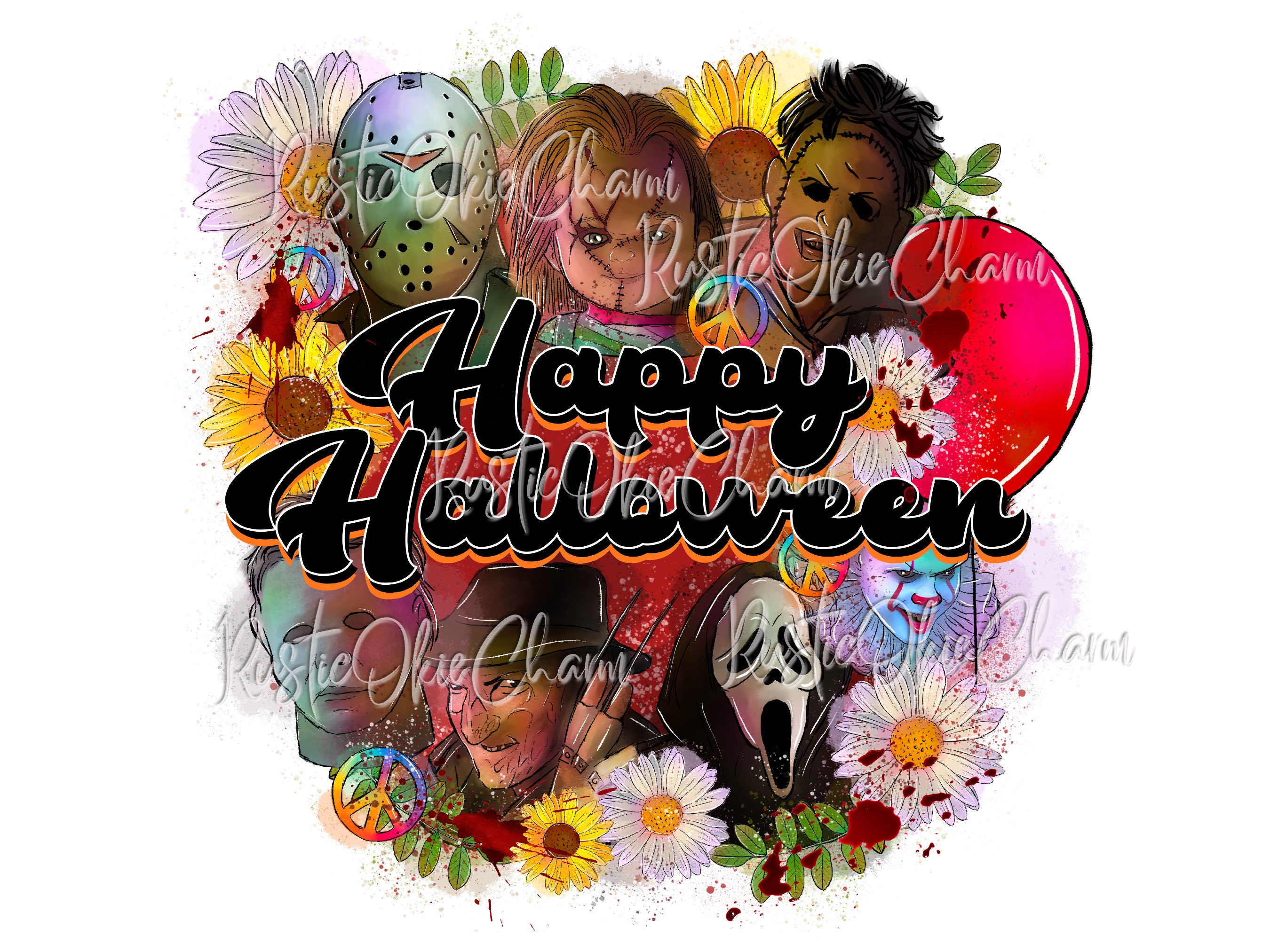 Horror Movie SUBLIMATION TRANSFER Ready to Press Transfer - Etsy