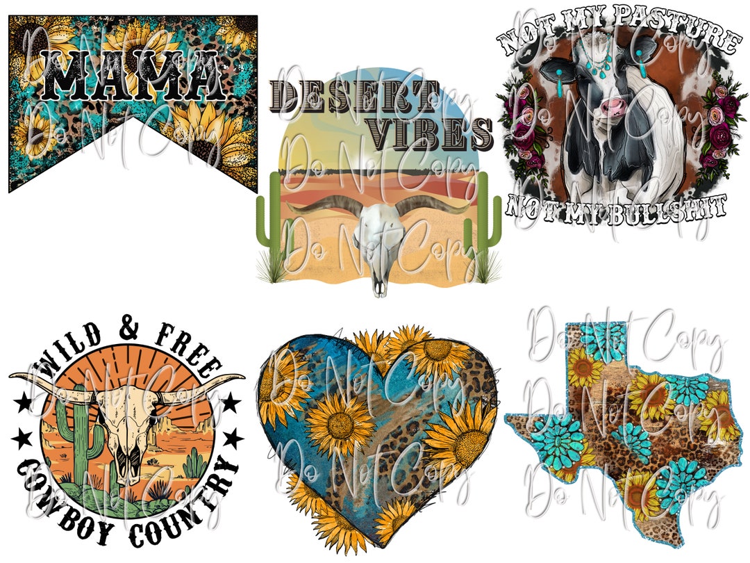 Western, SUBLIMATION TRANSFER, Ready to Press Transfer, Sublimate ...