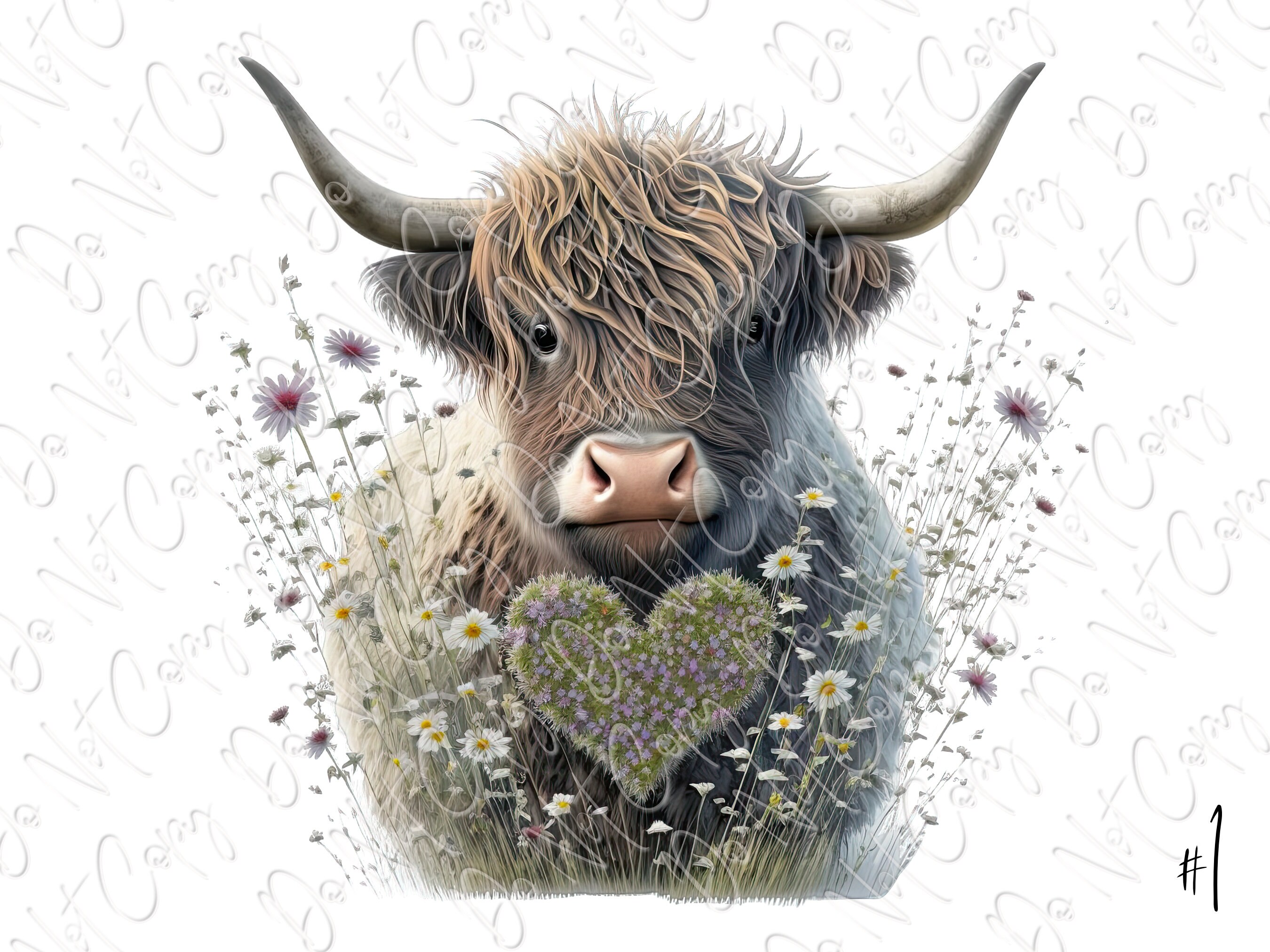 Highland Cow, SUBLIMATION TRANSFER, Sublimate, Ready to Press Transfer ...