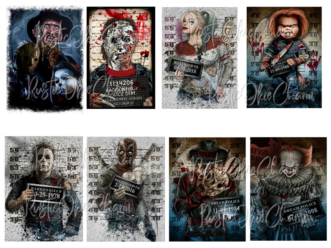 Horror Movie, SUBLIMATION TRANSFER, Ready to Press Transfer, Halloween ...