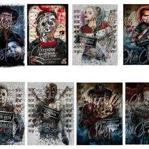Horror Movie, SUBLIMATION TRANSFER, Ready to Press Transfer, Halloween ...