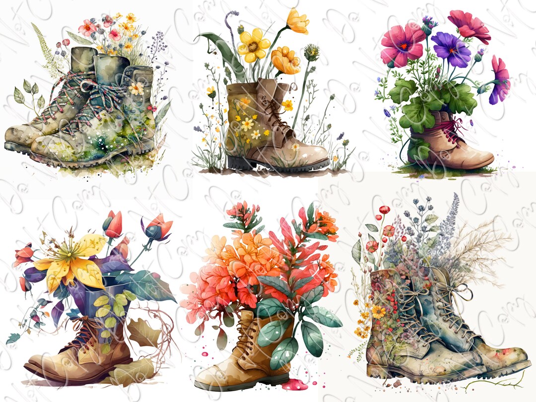 Boots, SUBLIMATION TRANSFER, Ready to Press Transfer, Boho, Spring ...