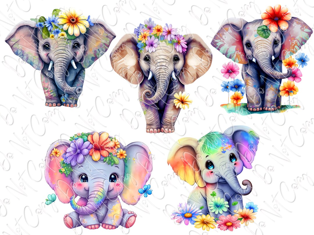 Elephants, SUBLIMATION TRANSFER, Ready to Press Transfer, Transfers ...