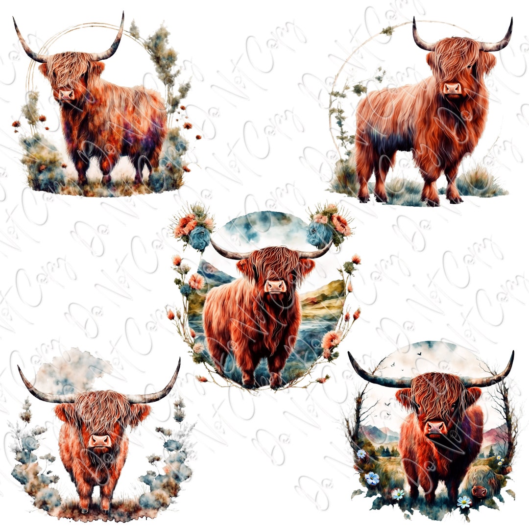 Highland Cow, SUBLIMATION TRANSFER, Sublimate, Ready to Press Transfer ...