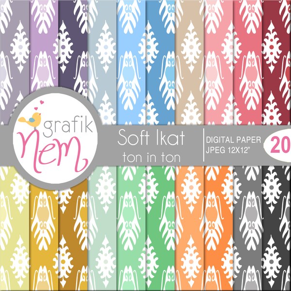 Ikat Digital Paper - Etsy