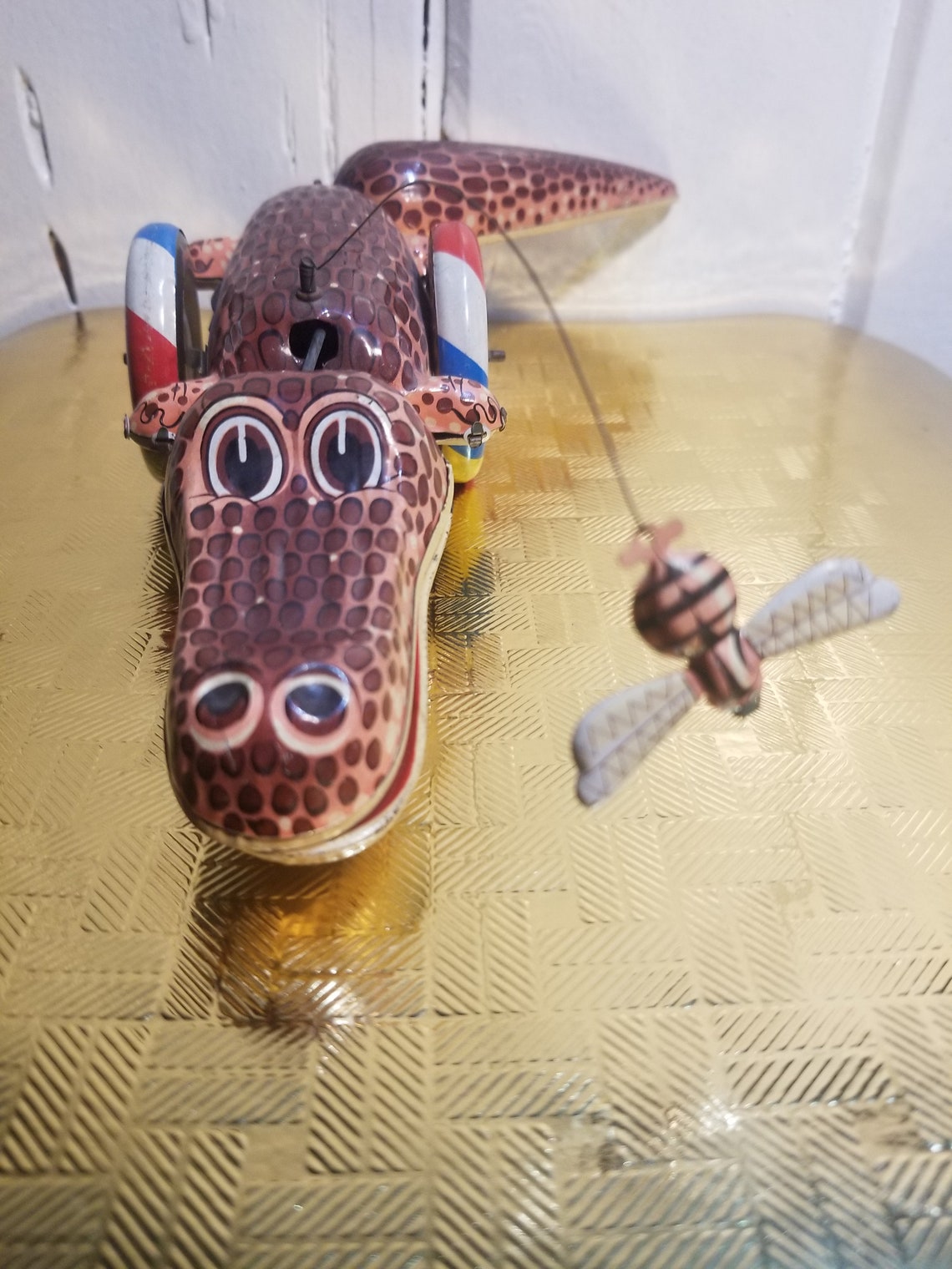 Vintage Metal Snapping Alligator & Bee Wind-up Tin Toy | Etsy
