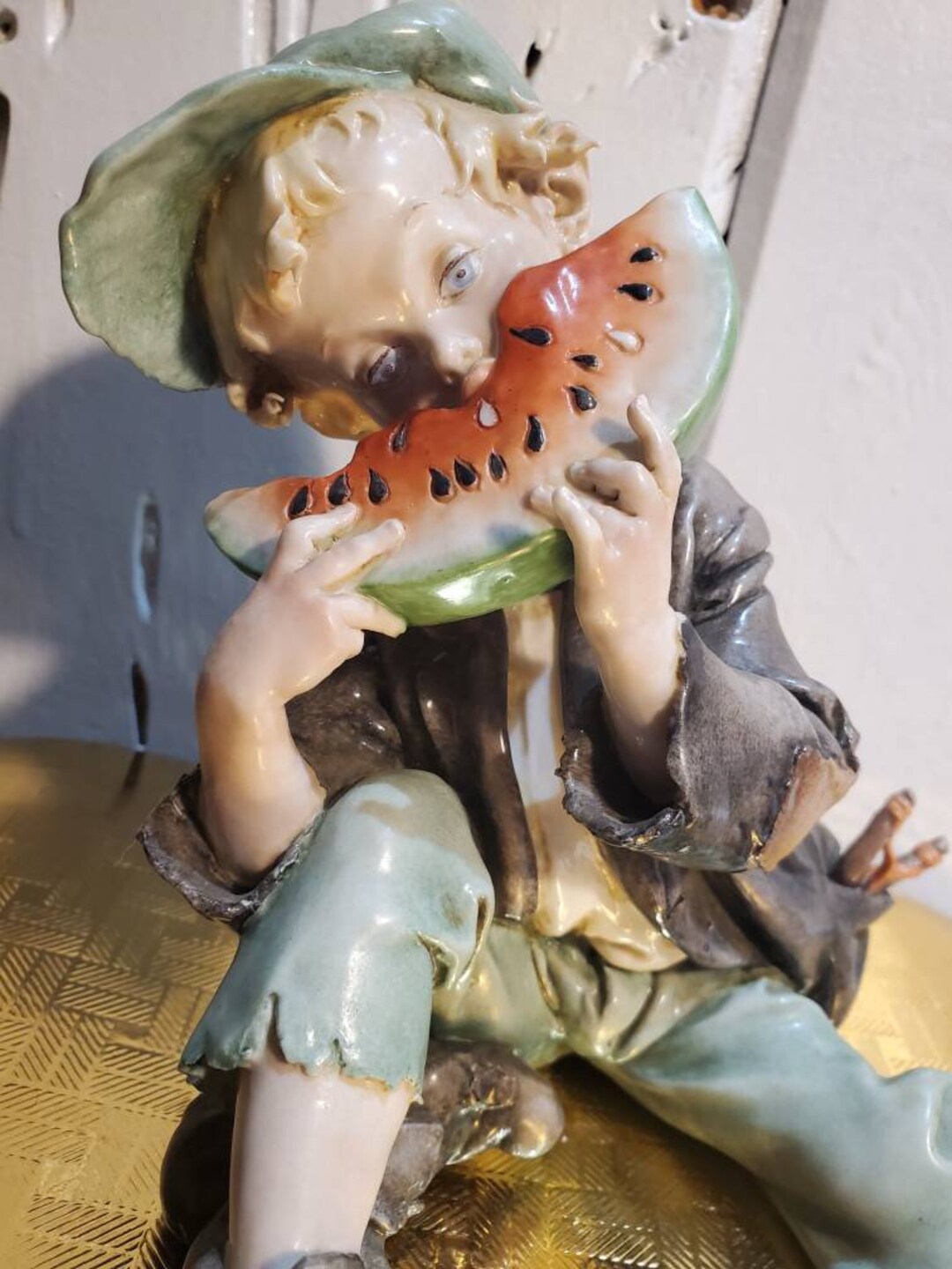 Black Man Eating Watermelon Statue