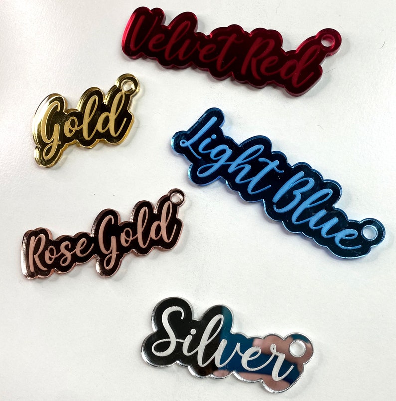 Mirrored Acrylic Keychains Personalized - Etsy