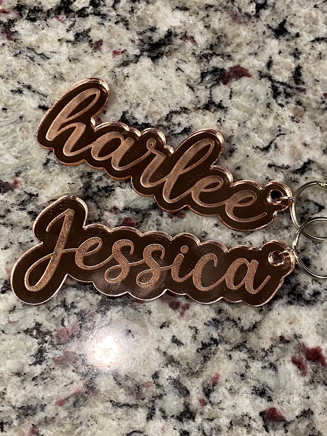 Mirrored Acrylic Keychains Personalized - Etsy