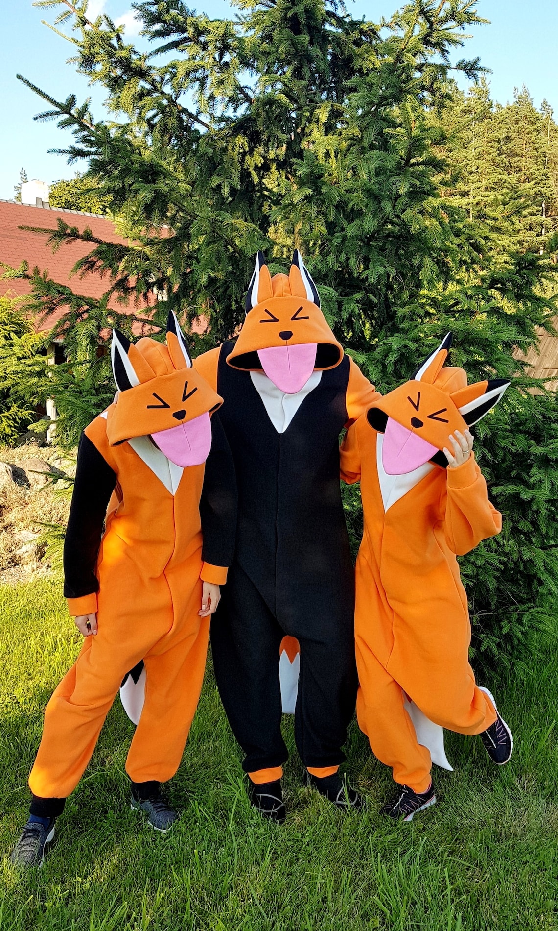 Handmade Orange Fox Kigurumi Pajamas - Custom Furry Suit, Fursona Pjs ...