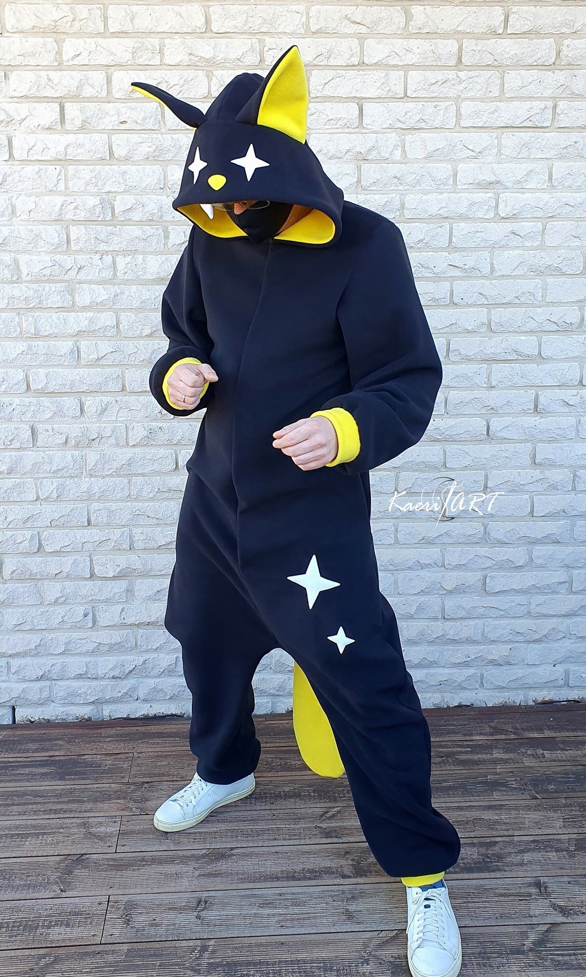 Handmade Black Cat Kigurumi Pajamas - Custom Furry Suit, Fursona Pjs ...