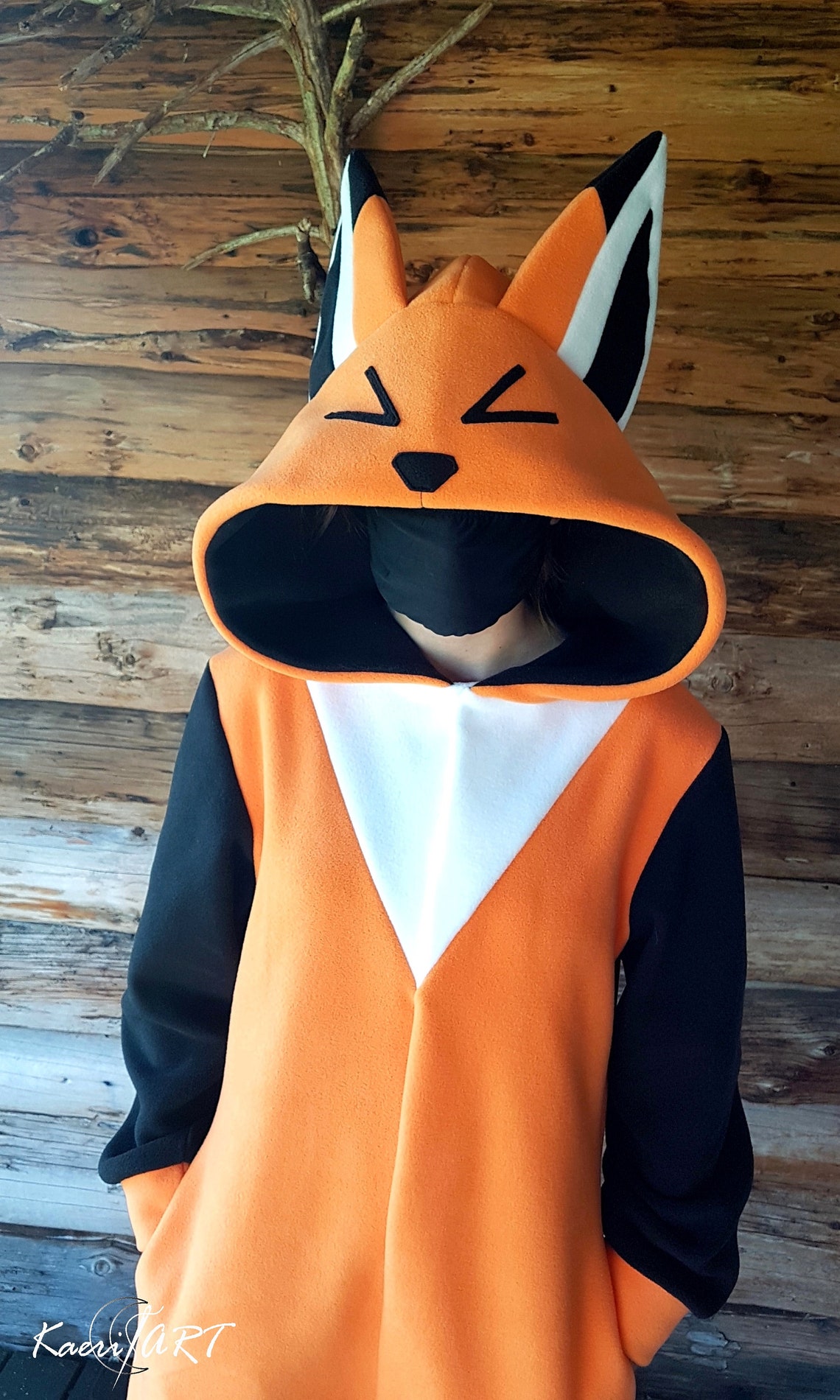 Handmade Orange Fox Kigurumi Pajamas - Custom Furry Suit, Fursona Pjs ...