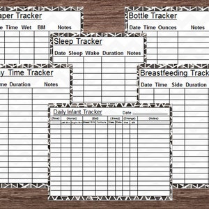 Daily Infant Tracker - Baby Bundle Planner - Sleep Schedule, Bottle ...