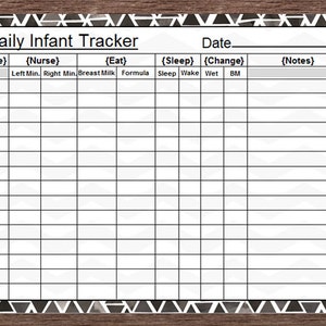 Daily Infant Tracker - Baby Bundle Planner - Sleep Schedule, Bottle ...