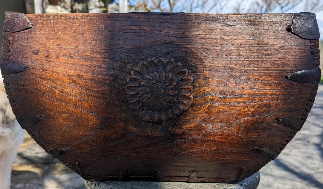 Antique Primitive Wooden Chinese Rice Grain Harvest Bucket - Etsy