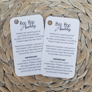 Boo Boo Buddy, Crochet Printable Tag, Non-editable PDF, Instant ...