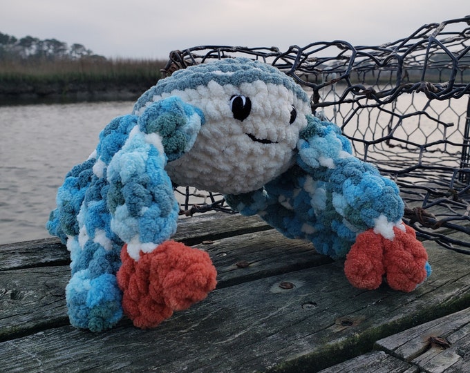 Blue Crab, Crab Plushie, Crochet Crab, Crab Stuffed Animal, Coastal ...