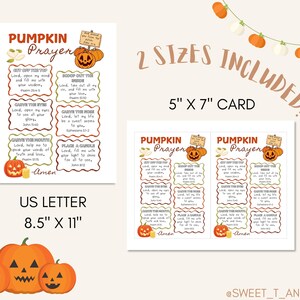 Pumpkin Prayer Carving Printable, Christian Halloween Craft for Kids ...