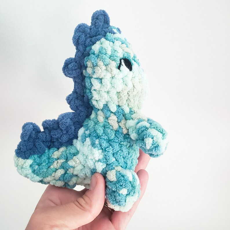 Baby Duffy Dino, Amigurumi Dinosaur, Crochet Dino Stuffie, Baby T Rex ...