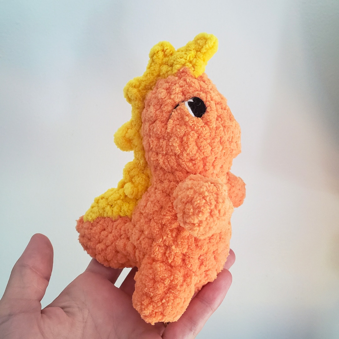 Baby Duffy Dino, Amigurumi Dinosaur, Crochet Dino Stuffie, Baby T Rex ...