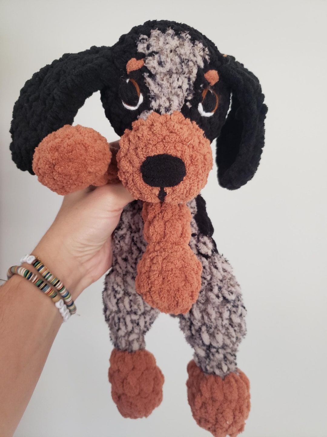 Blue Red Tick Coonhound CUSTOM Dog Lovey, Crochet Hound Puppy Snuggler ...