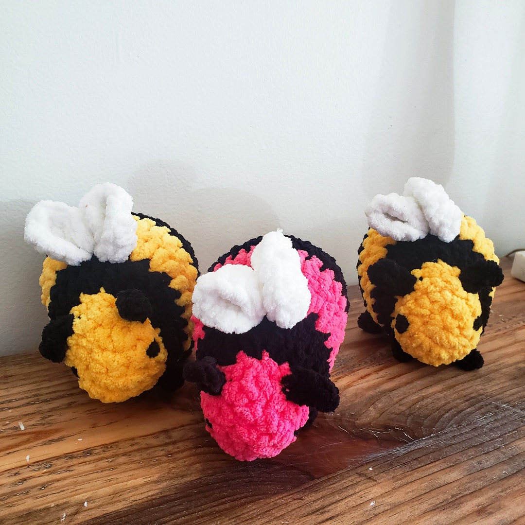 Jellybee, Crochet Bee Stuffie, Amigurumi Bee, Chubby Bumblebee, Gift ...