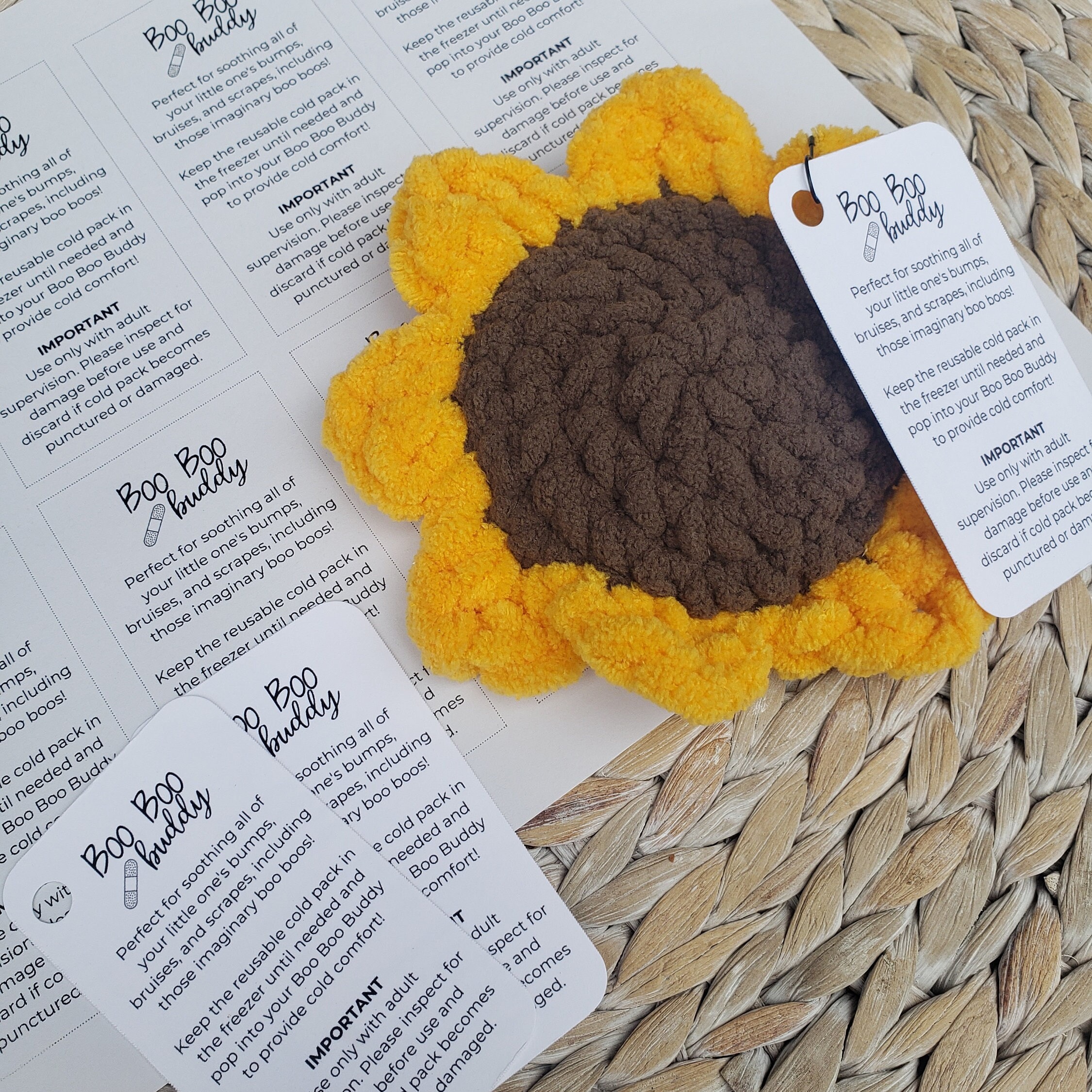 Boo Boo Buddy, Crochet Printable Tag, Non-editable PDF, Instant ...