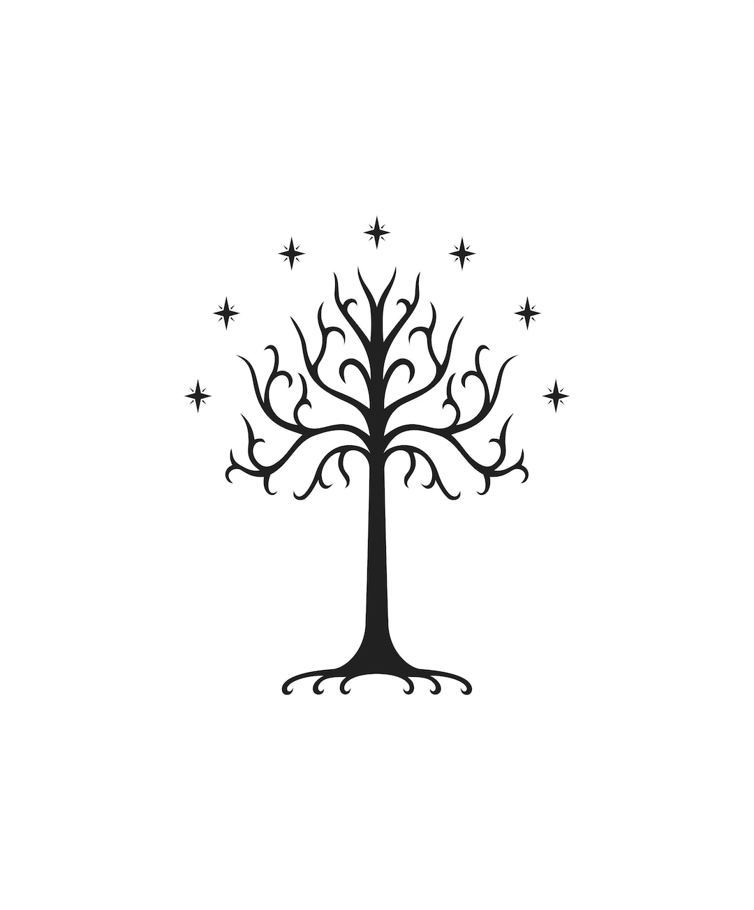 The Tree of Gondor SVG, CDR, .EPS, .ai, Png, Cut File, Iron On, Decals ...