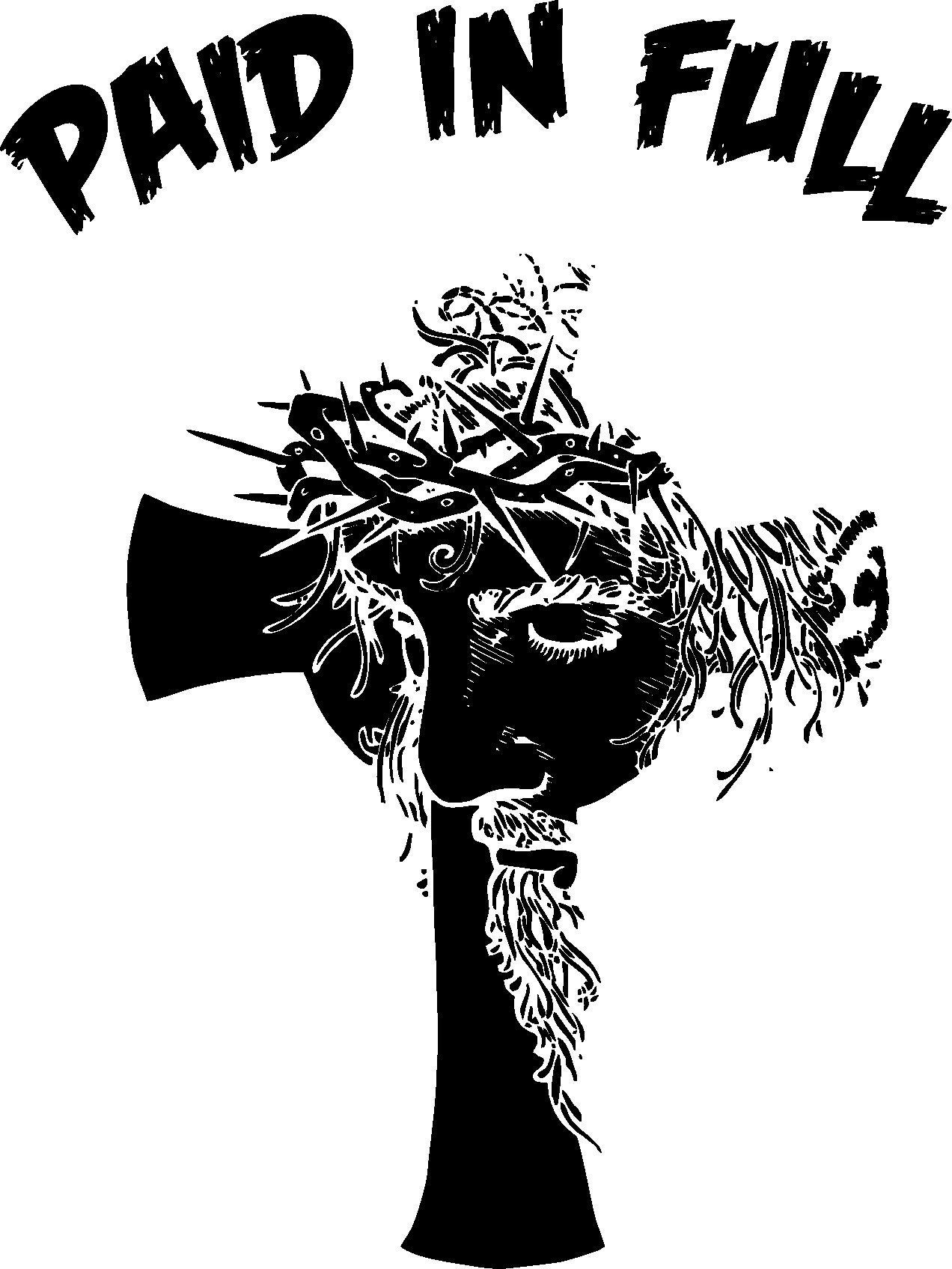 Jesus Paid in Full Cross Design //SVG CDR .EPS .ai Png // | Etsy