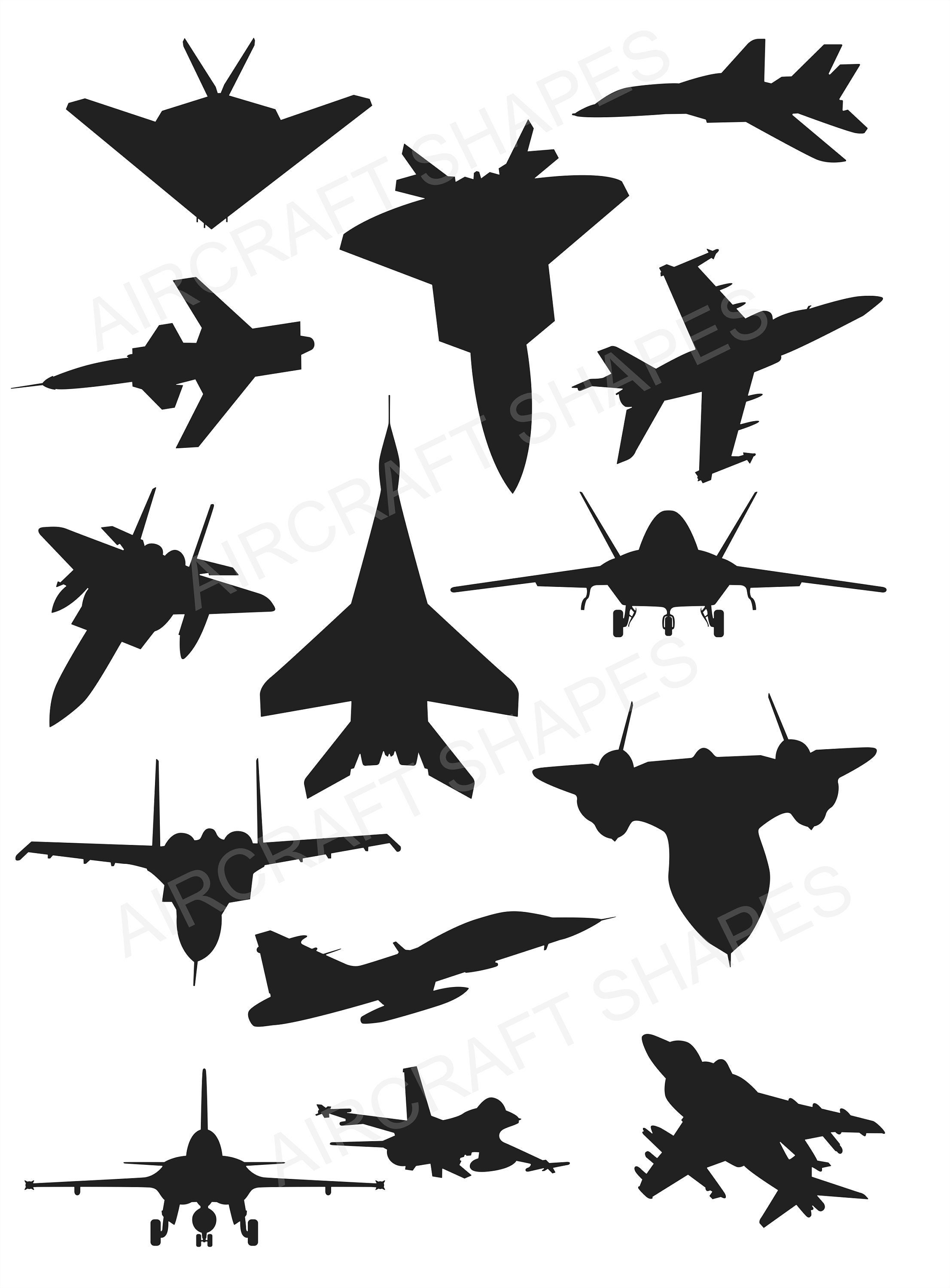 Fighter Aircraft SVG, CDR, .EPS, .ai, Png, Cut File, Iron On, Decals ...