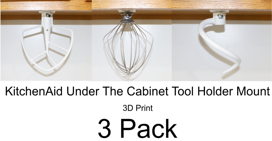 Kitchenaid 3 Pack Under Cabinet Tool Attachments Mount 3D Printed - Etsy