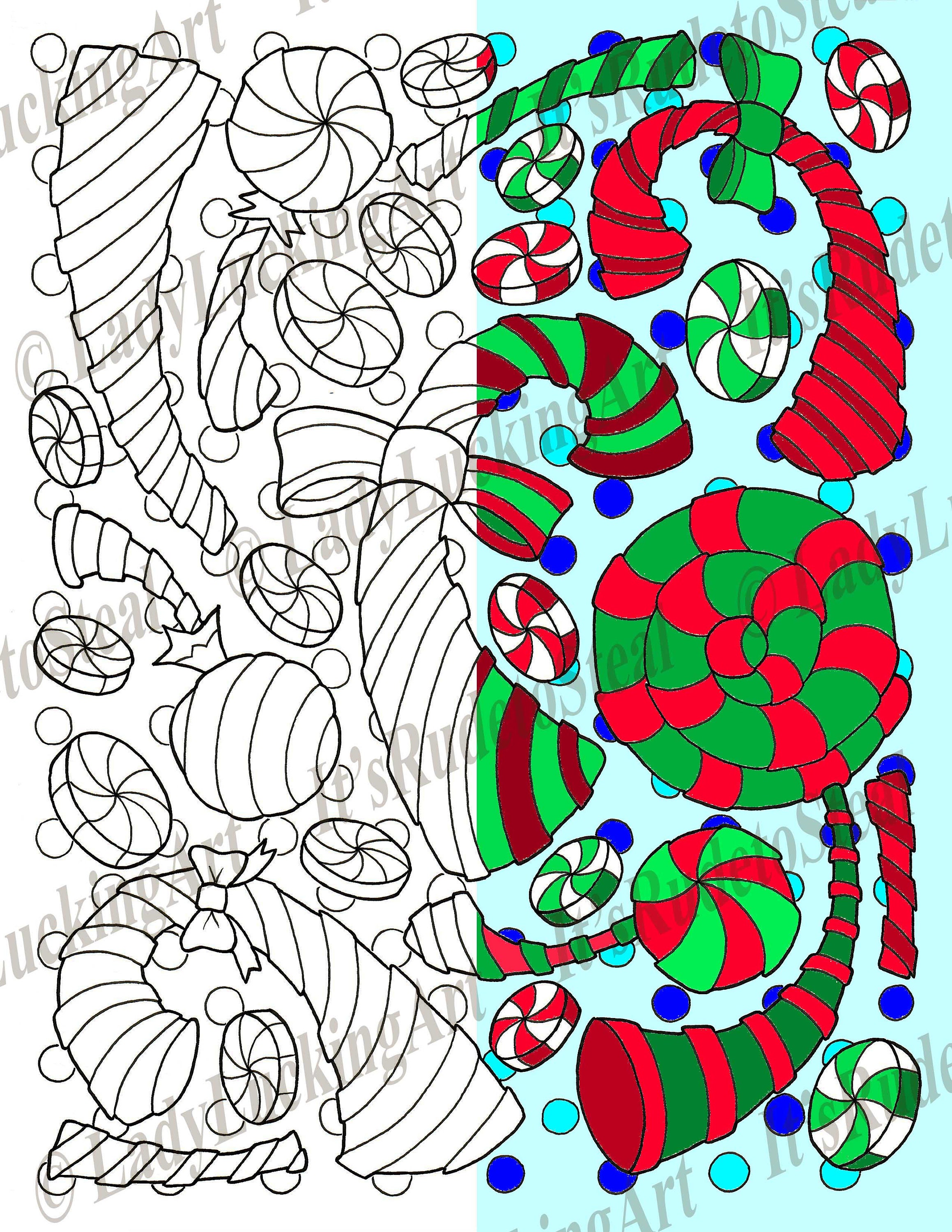 Candy Canes - Pop of Color - Digital Download - Etsy