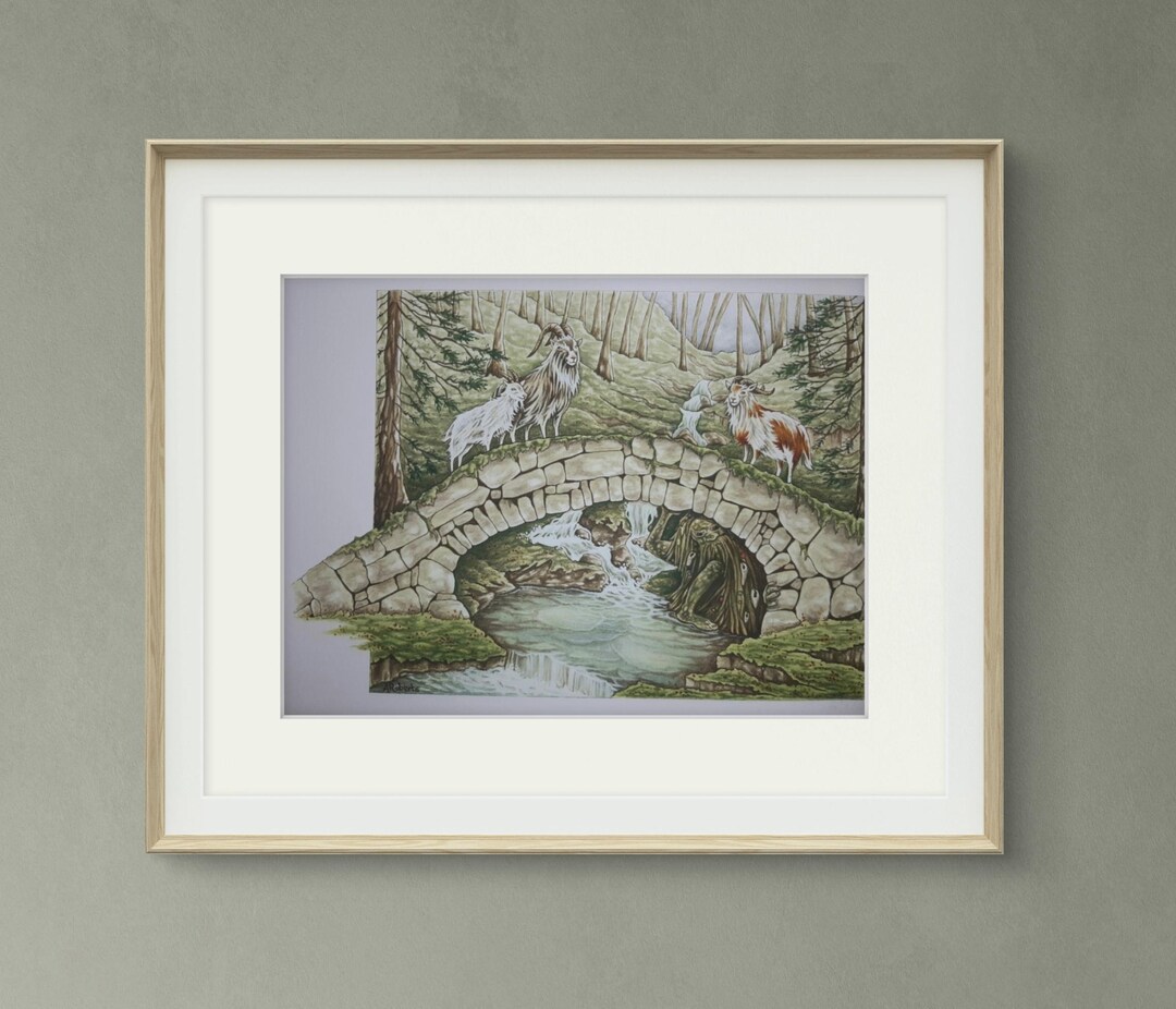 The Three Billy Goats Gruff Giclee PRINT ONLY by Angela Roberts - Etsy