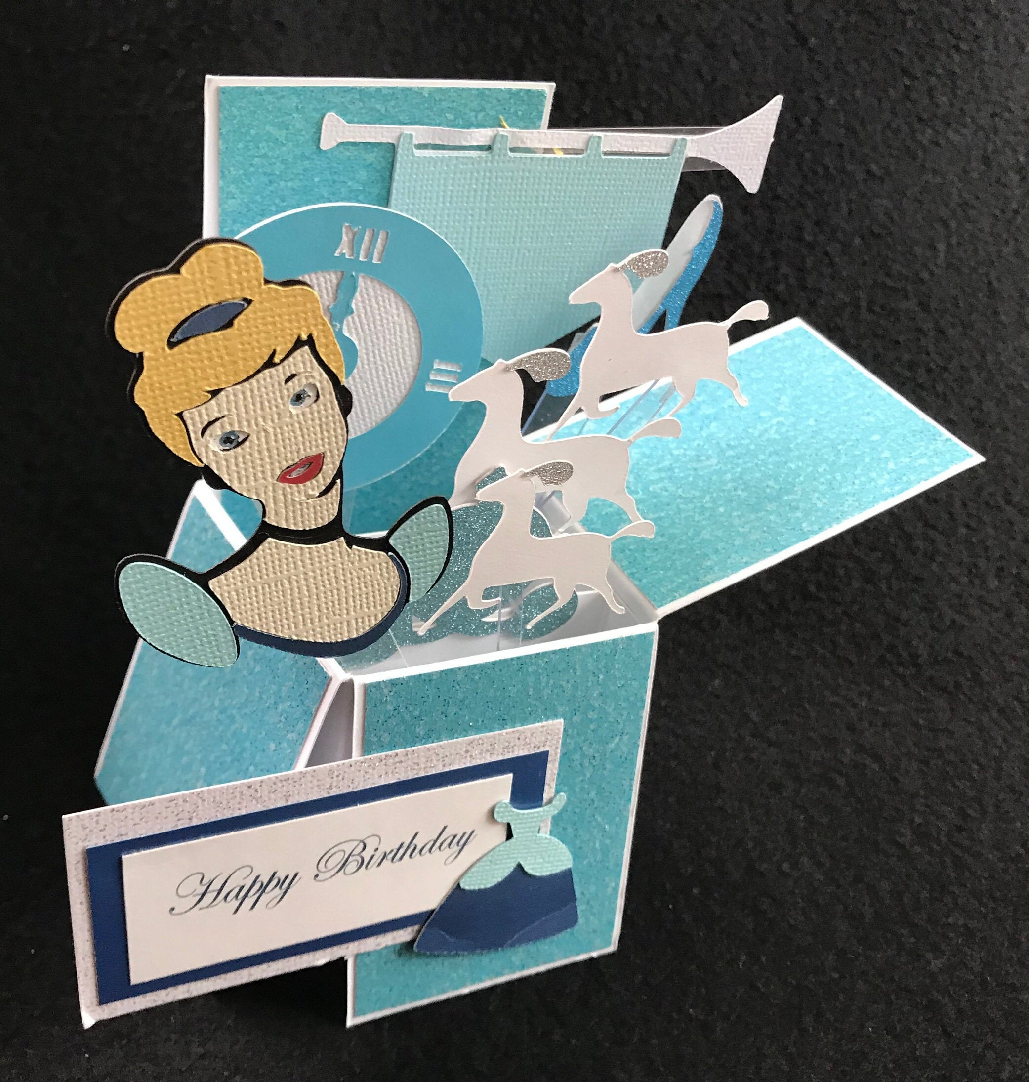 Disney Cinderella Princess Birthday pop-up box card - Etsy 日本